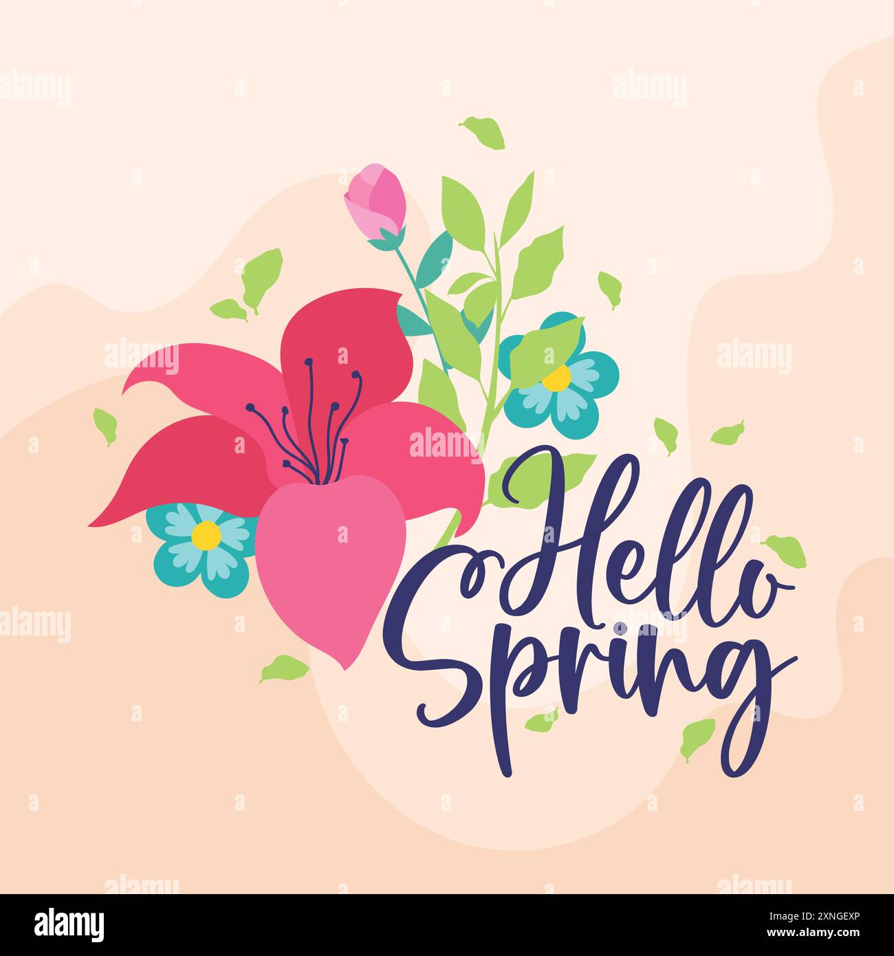 Flowers background Spring card Vector Stock Vector Image & Art - Alamy
