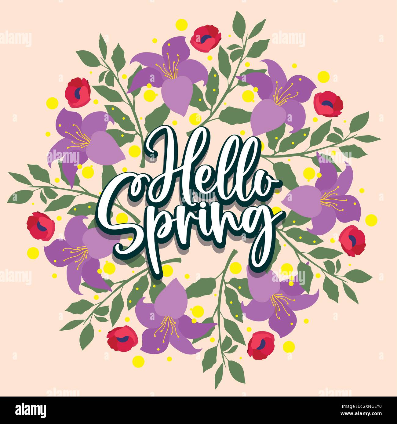 Flowers background Spring card Vector Stock Vector Image & Art - Alamy