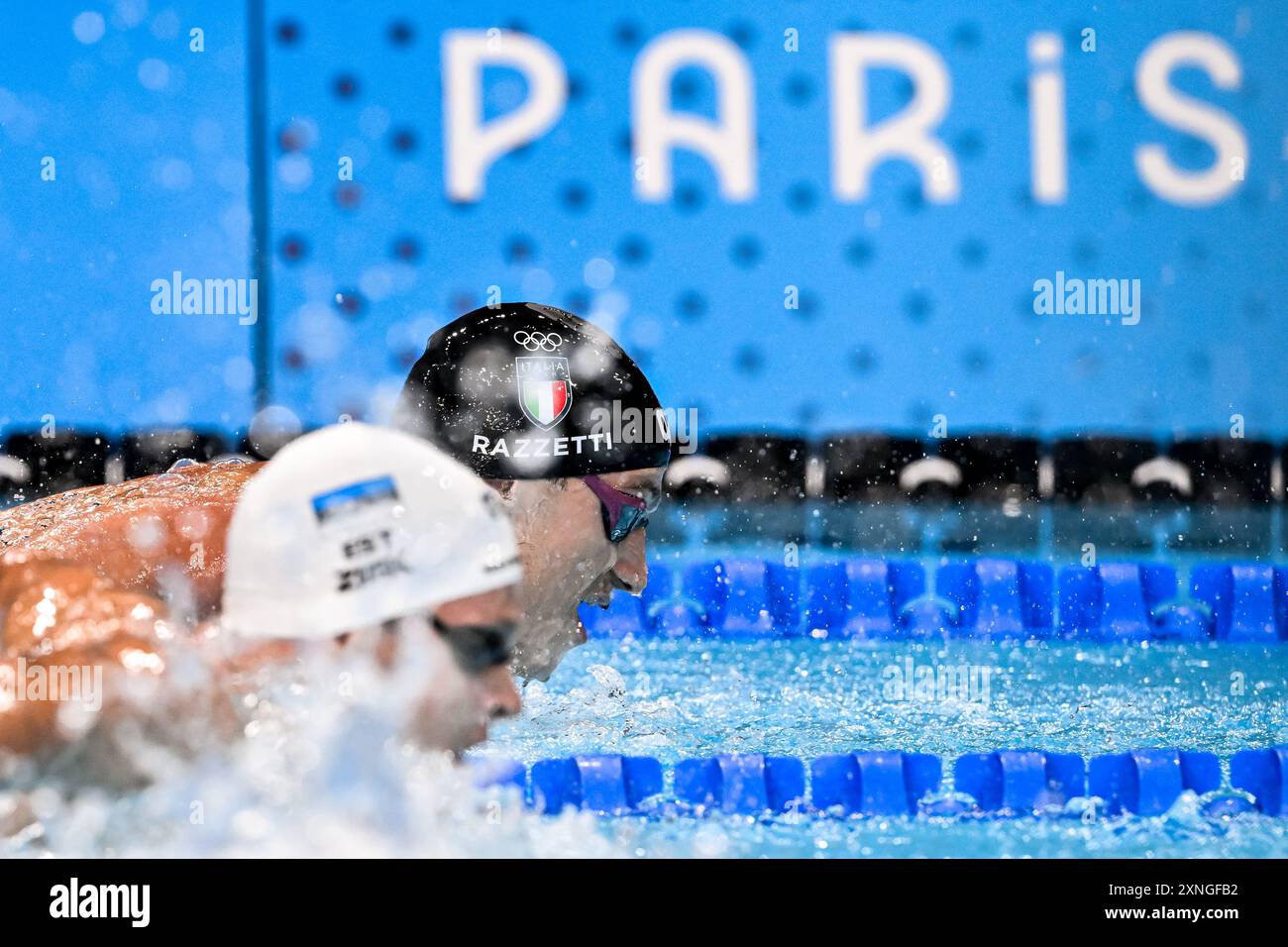 Paris, France. 31st July, 2024. Alberto Razzetti of Italy competes in ...