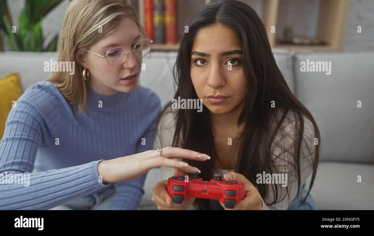 Two young women playing competitive hi-res stock photography and images ...