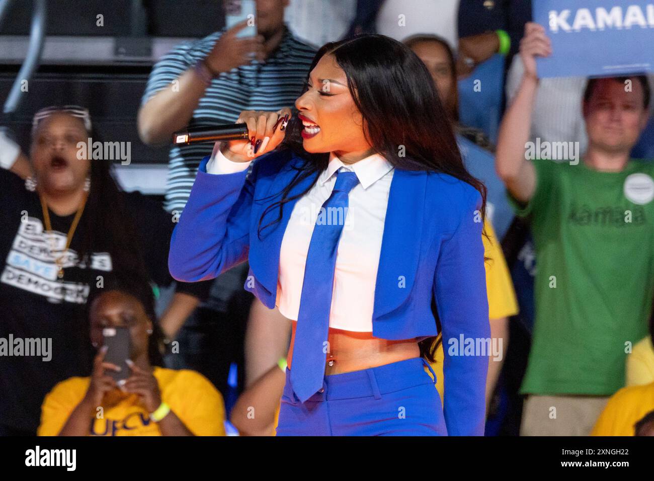 Atlanta, USA. 30th July, 2024. Megan Thee Stallion performs during a ...