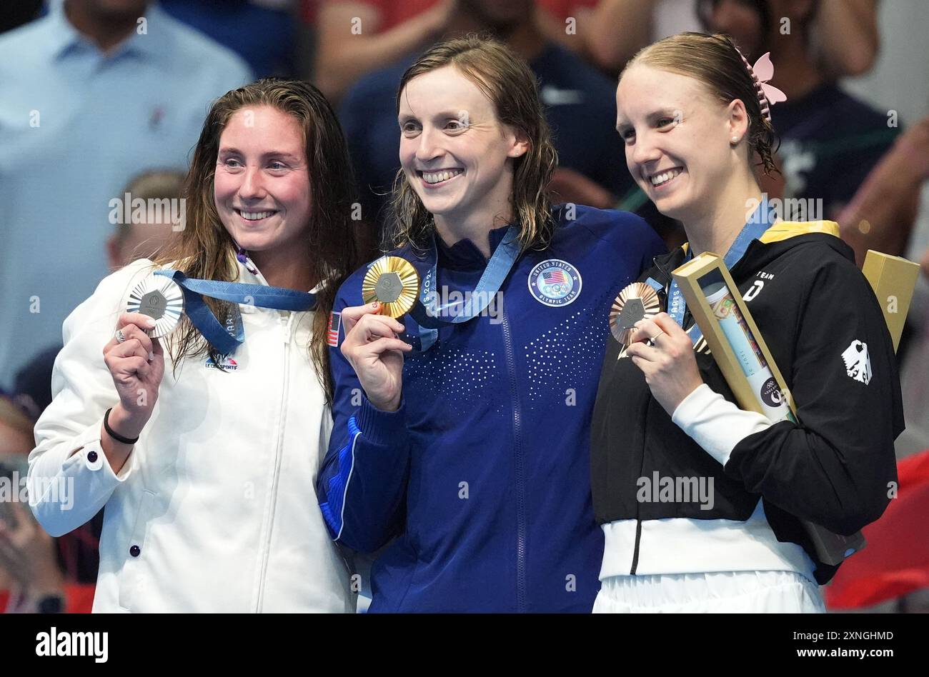 Paris, France. 31st July, 2024. Women's 1500m Freestyle Finals gold ...