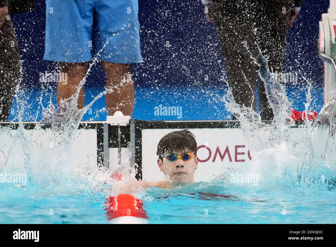 Pan Zhanle, of China, celebrates after winning the men's 100-meter ...