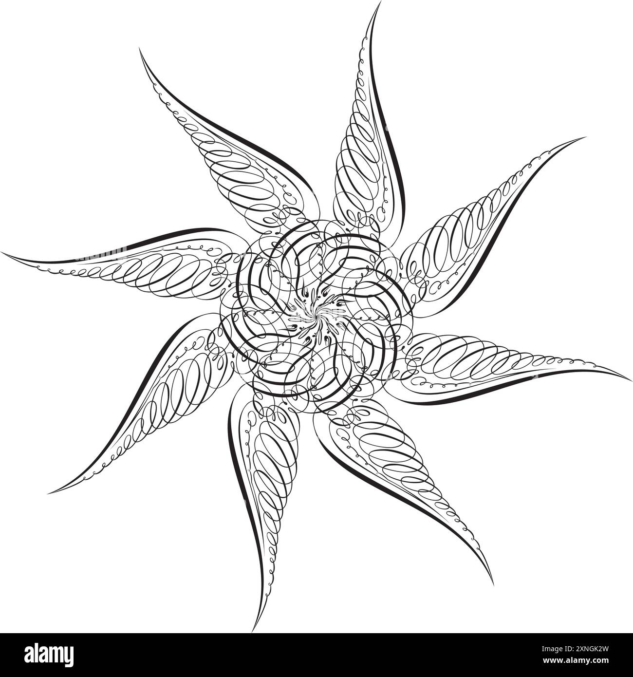 Mandala flower star in Stock Vector Images - Alamy