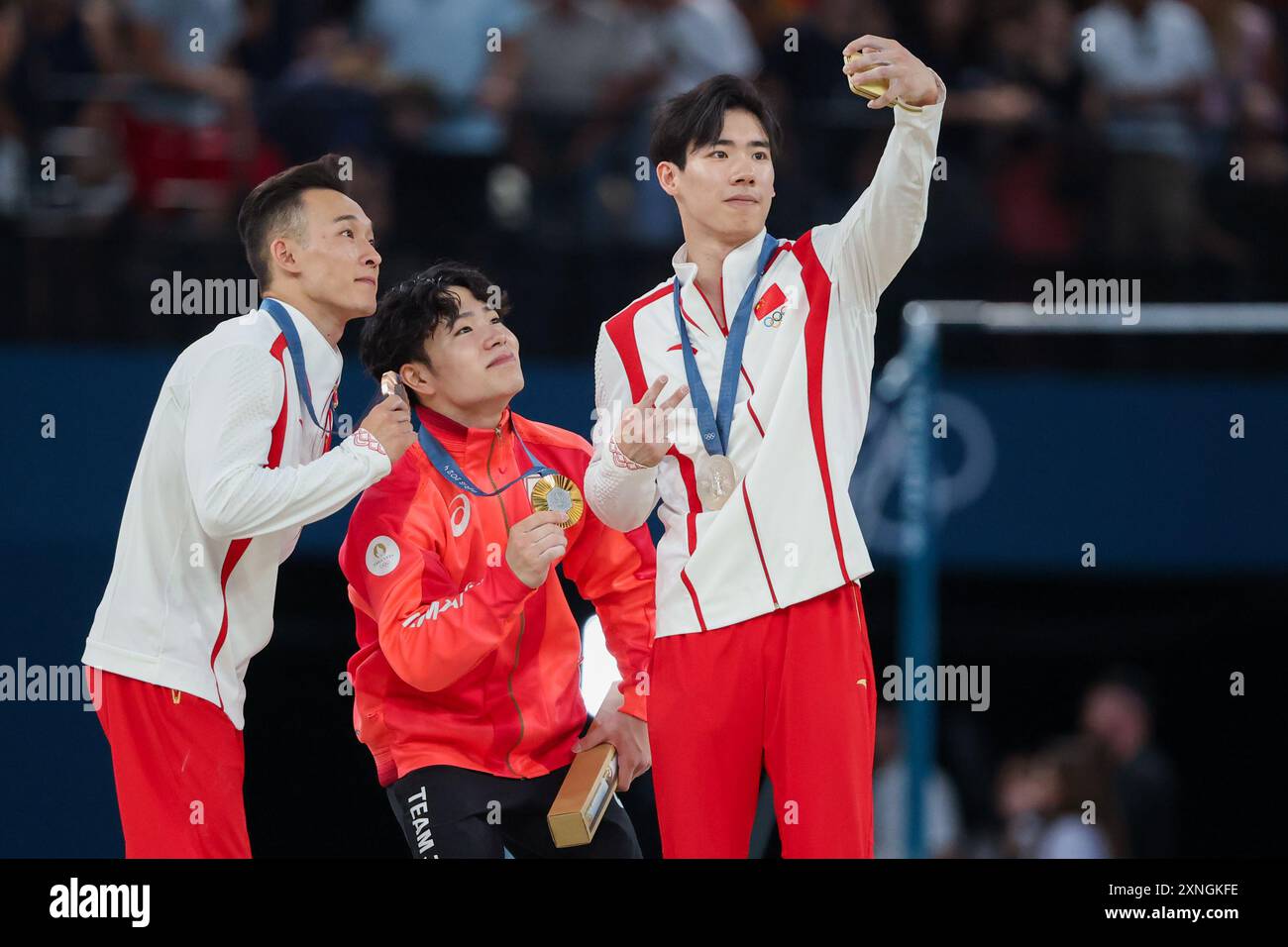 Paris, Ile de France, France. 31st July, 2024. Gold medalist Daiki ...