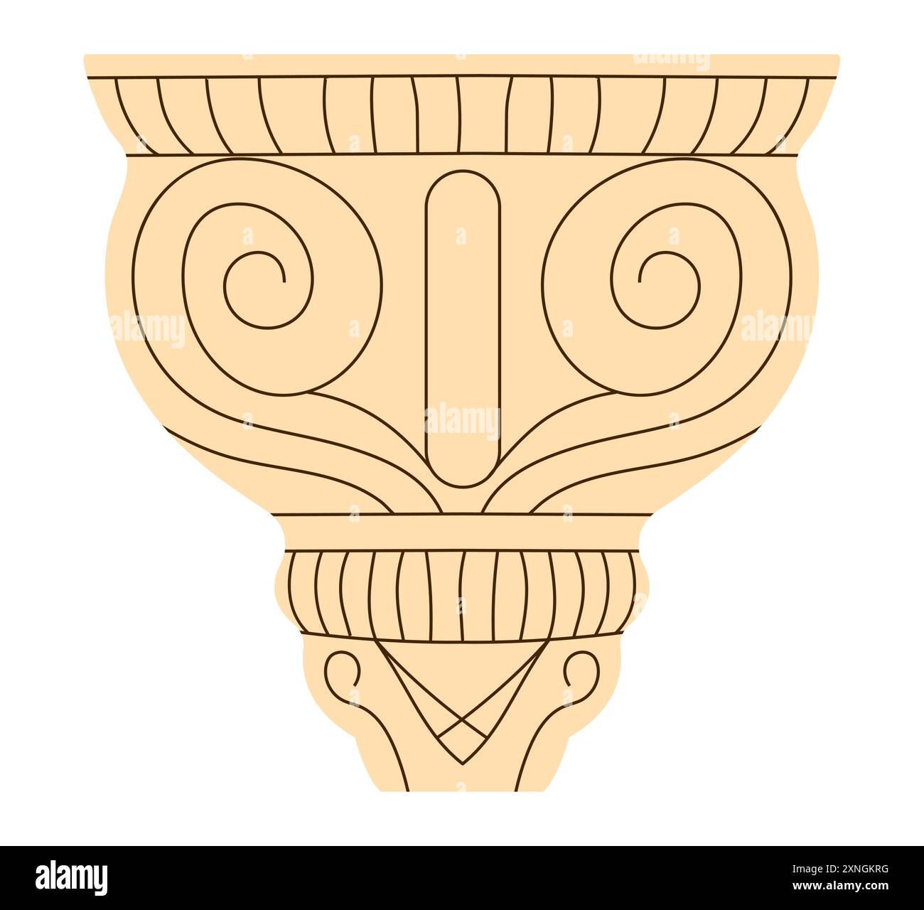 Greek antique columns. Architectural elements of ancient Hellas. Museum ...