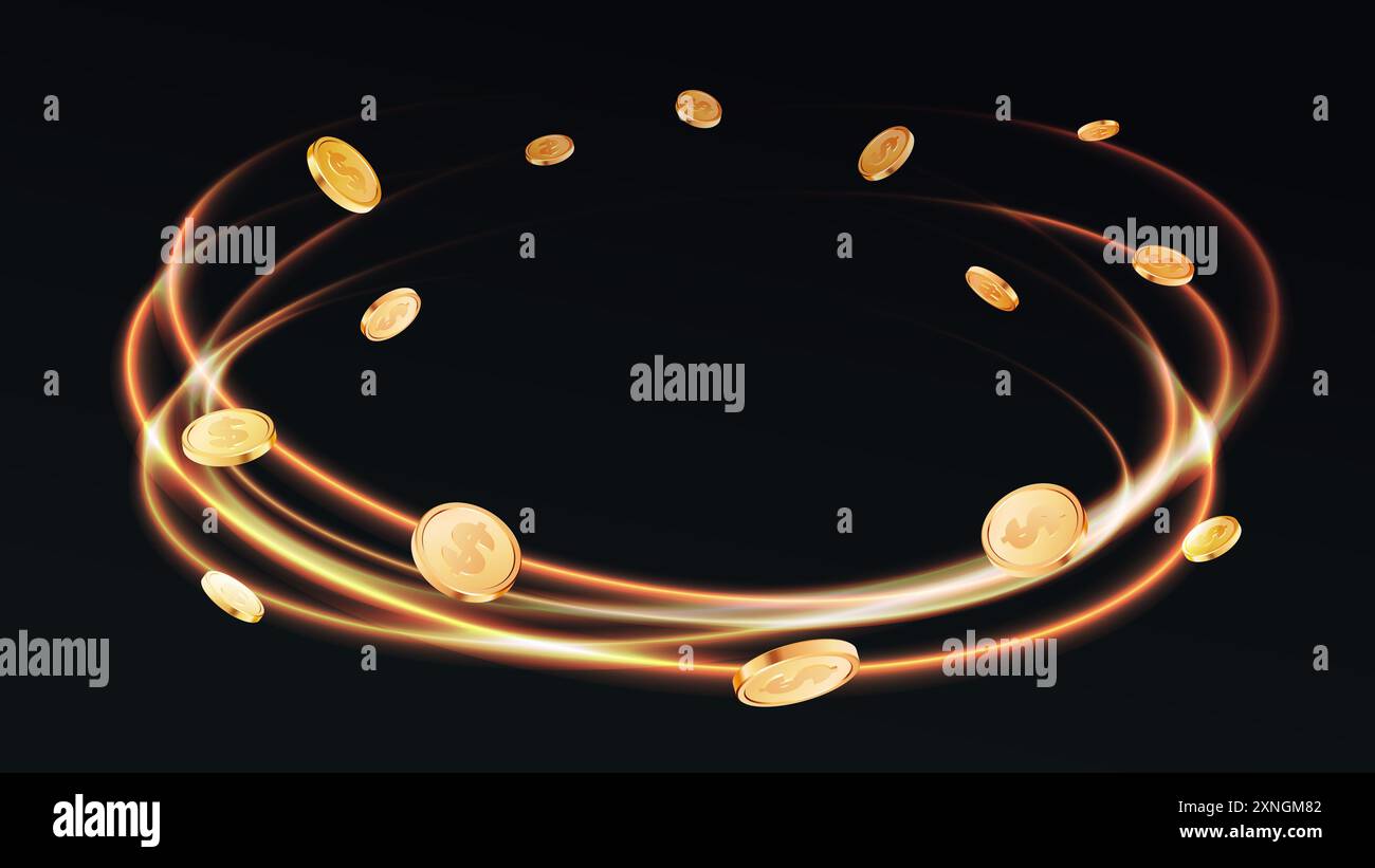 3d realistic yellow coin hi-res stock photography and images - Alamy