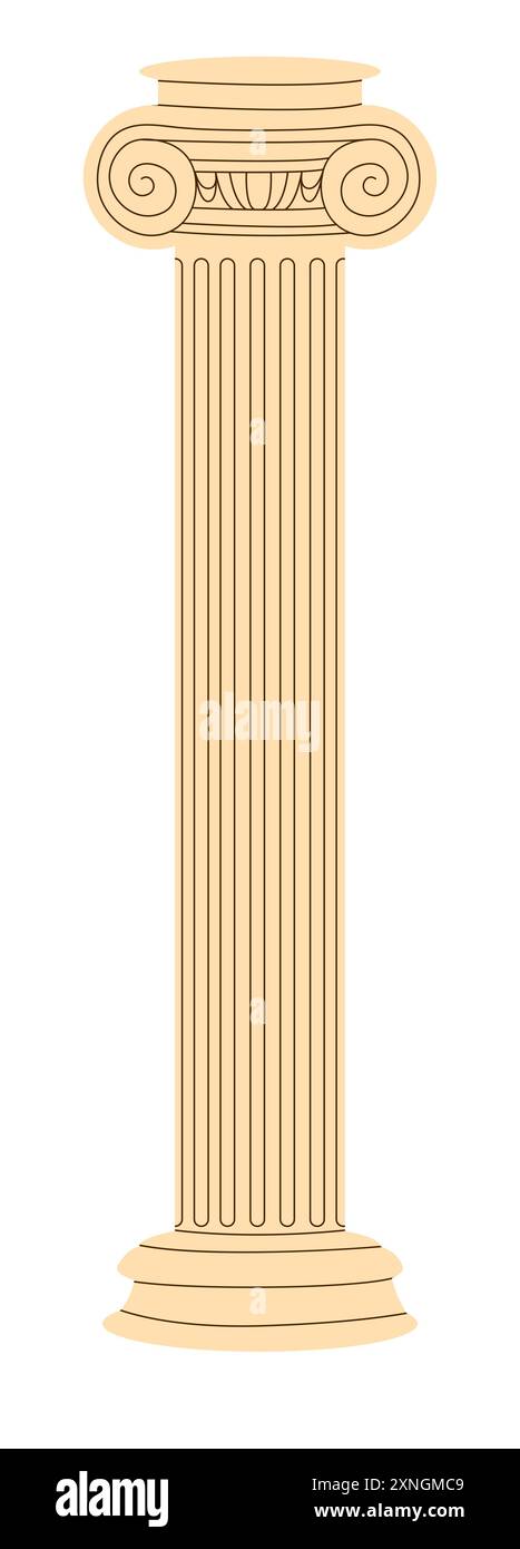 Greek antique columns. Architectural elements of ancient Hellas. Museum ...