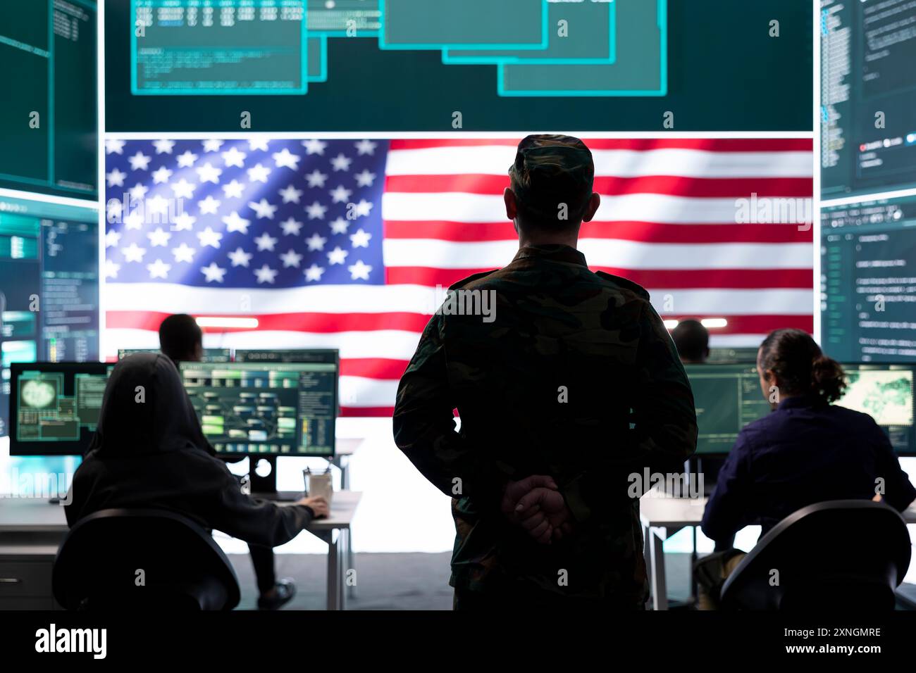 US army official working on ensuring servers protection and state ...