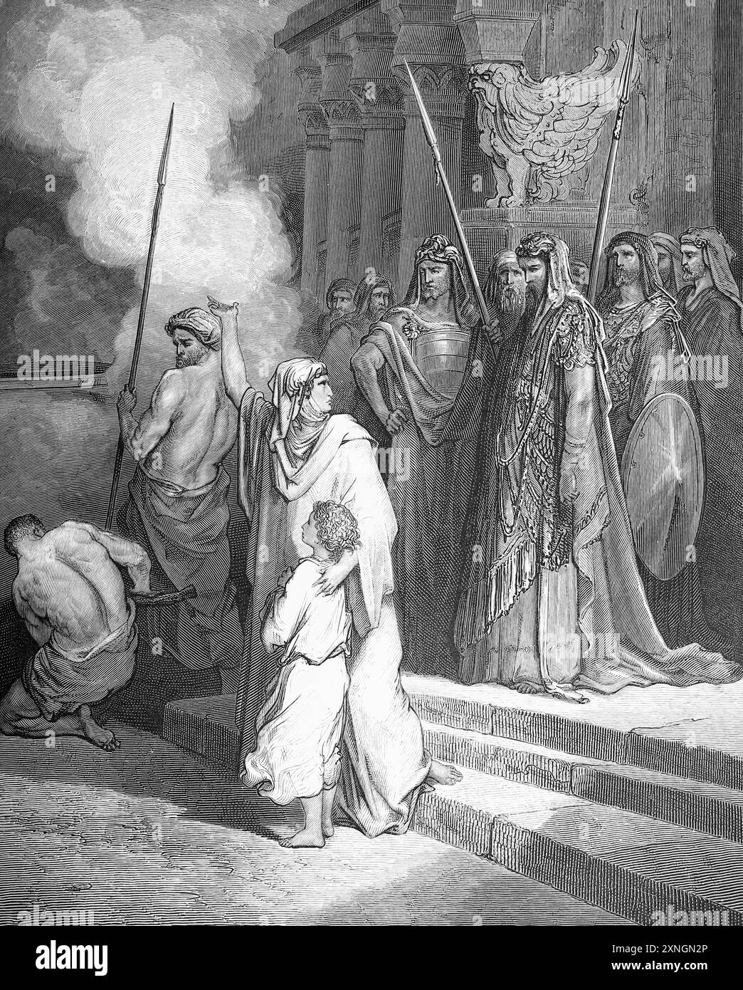 Bible Story Illustration "Courage of a Mother" (II Maccabees 7:29 ...