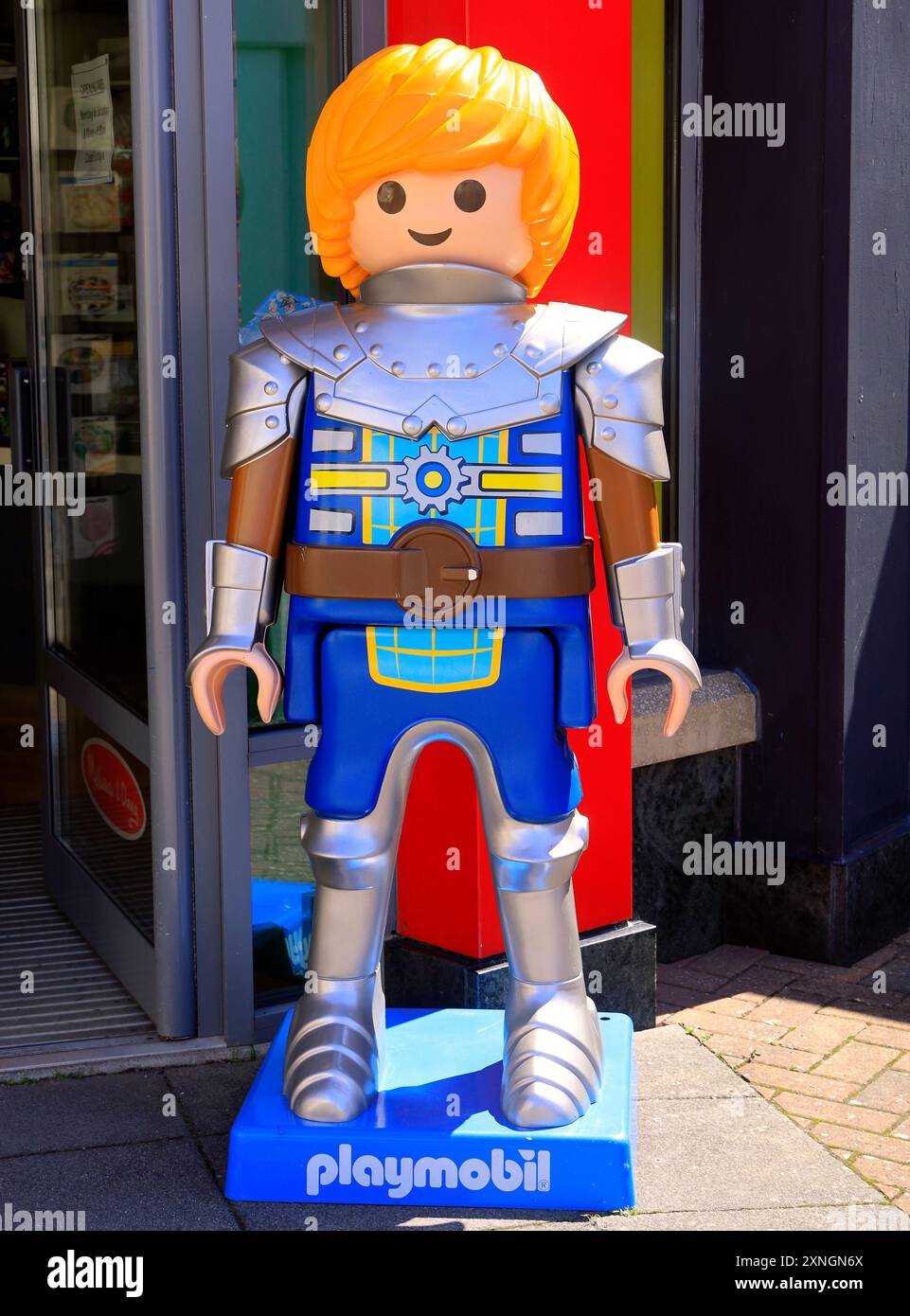 Life-sized model of a toy figure outside a toy shop, Llantwit Major ...