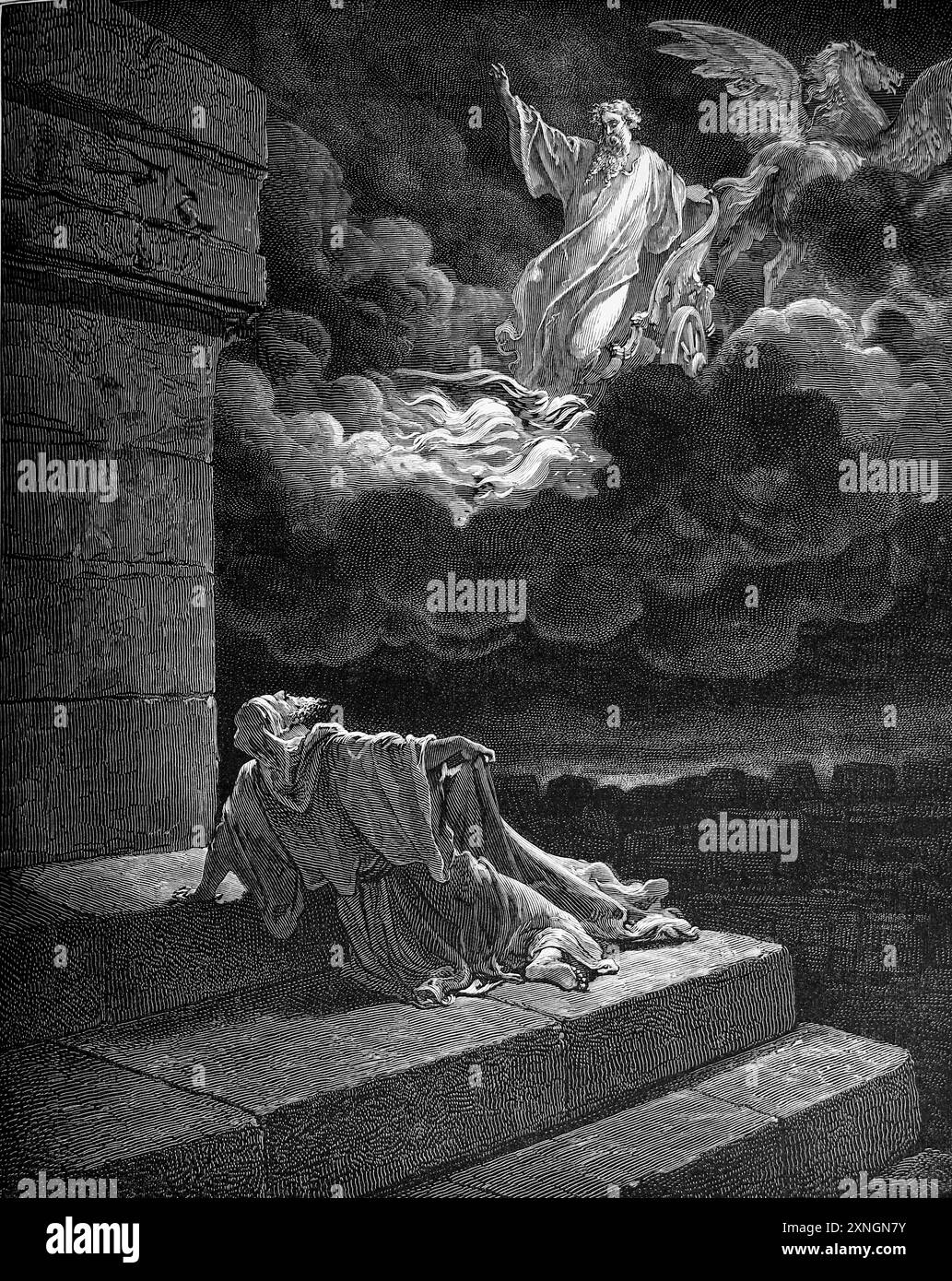 Prophet elijah and the fiery chariot hi-res stock photography and ...