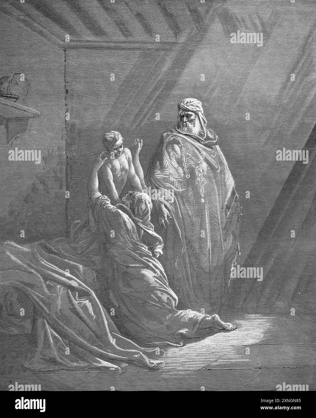 Elijah raising the son of the widow of zarephath hi-res stock ...