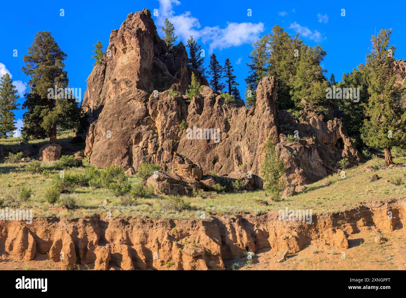 Rock Formations on a Mountain near Creede, CO Stock Photo - Alamy