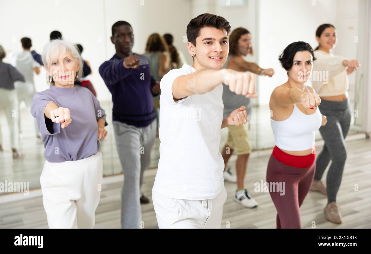 Group dancers rehearsing moves in hi-res stock photography and images ...