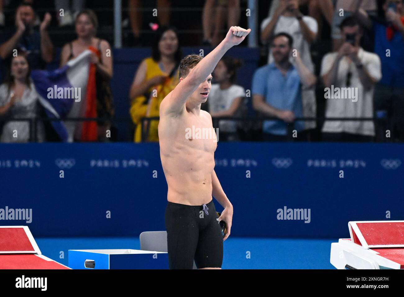 Leon Marchand ( FRA ) Gold medal, Swimming, Men's 200m Breaststroke ...