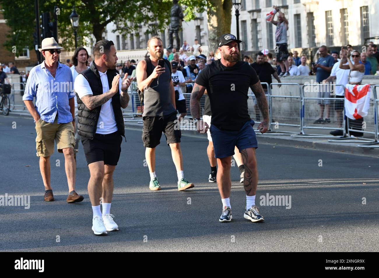 LONDON, ENGLAND - JULY 31 2024: Angry protesters clashed with police ...