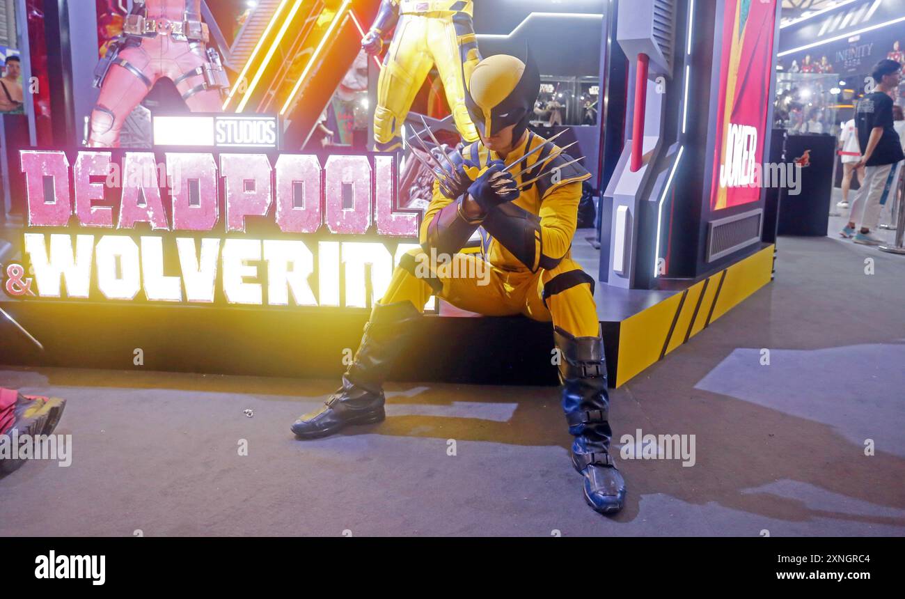 SHANGHAI, CHINA - JULY 26, 2024 - A handmade model of the new Marvel ...