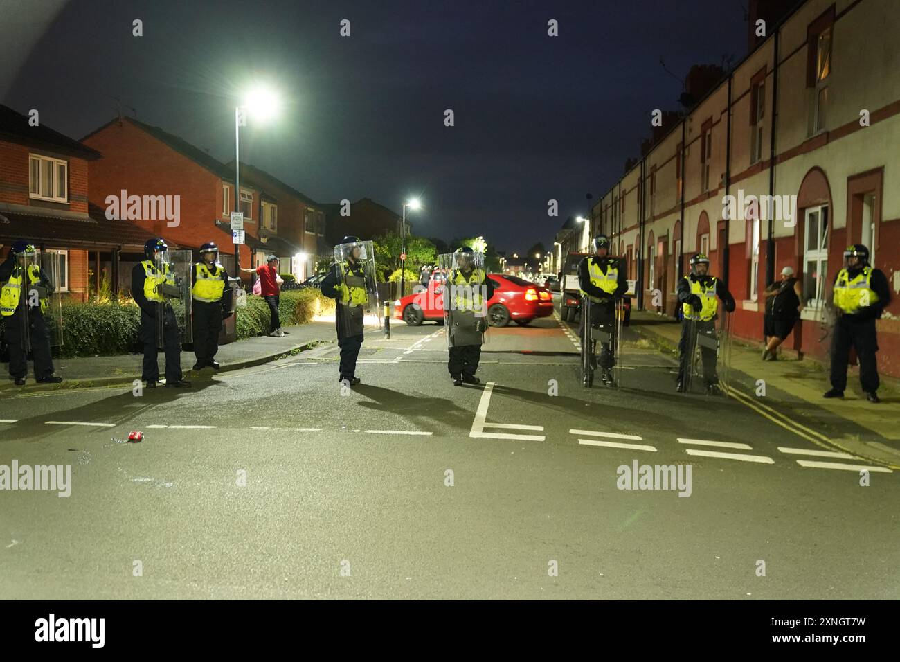 Police officers on the streets of Hartlepool following a violent ...