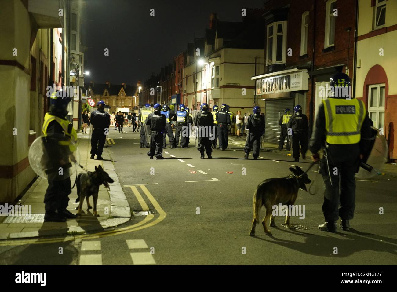 Police officers on the streets of Hartlepool following a violent ...