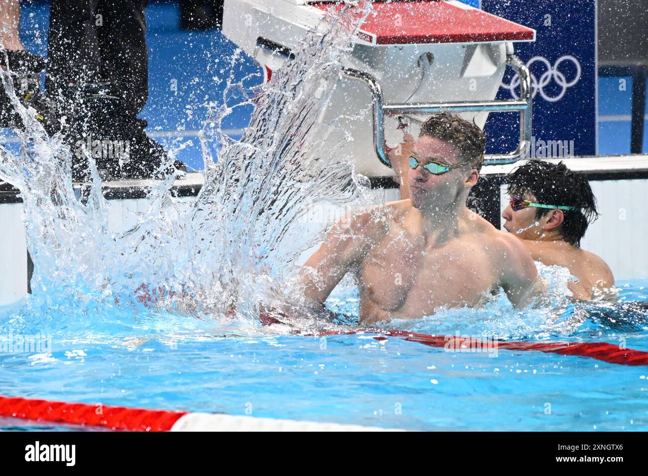 Leon Marchand ( FRA ) Gold medal, Swimming, Men's 200m Breaststroke ...