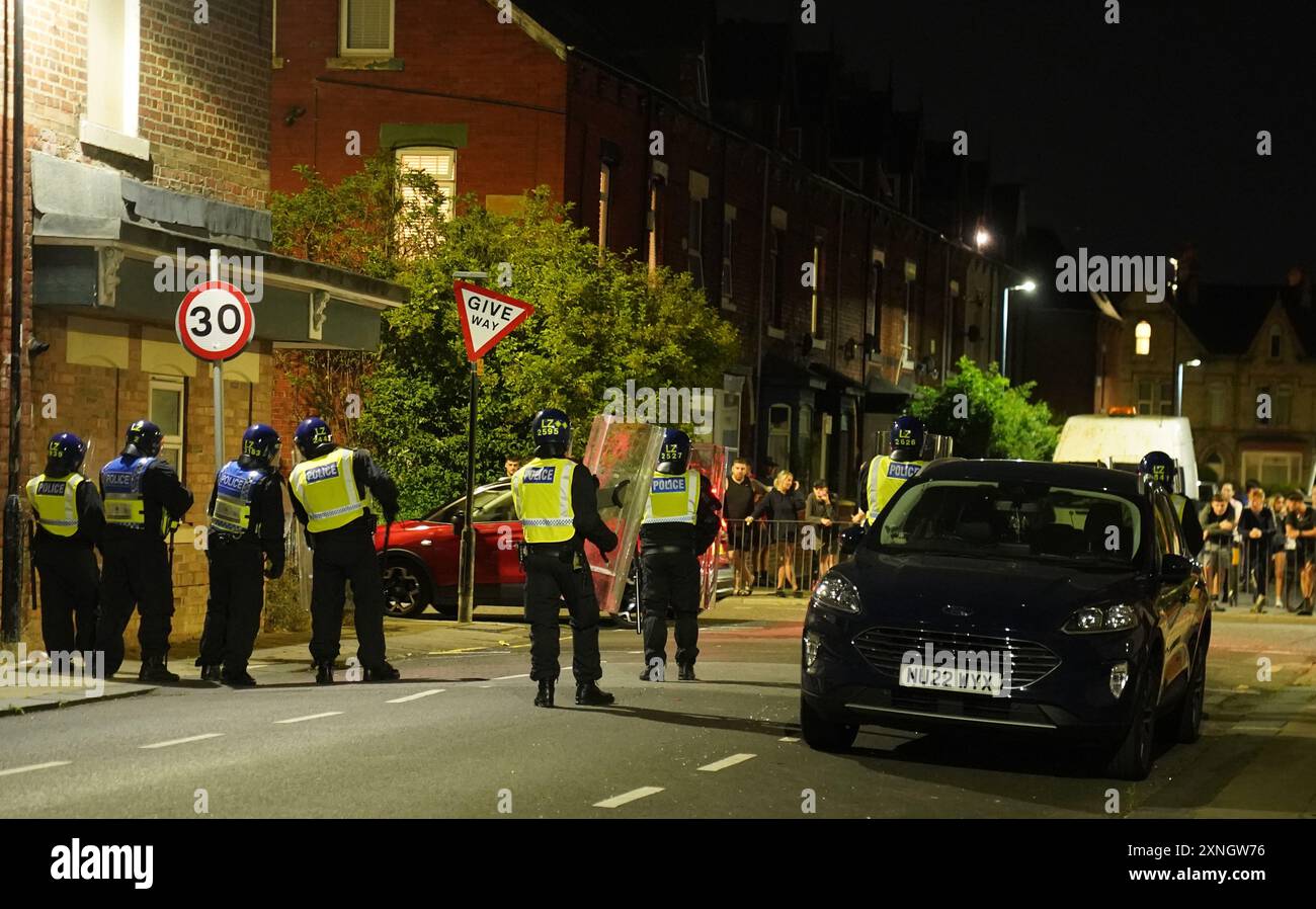 Police officers on the streets of Hartlepool following a violent ...