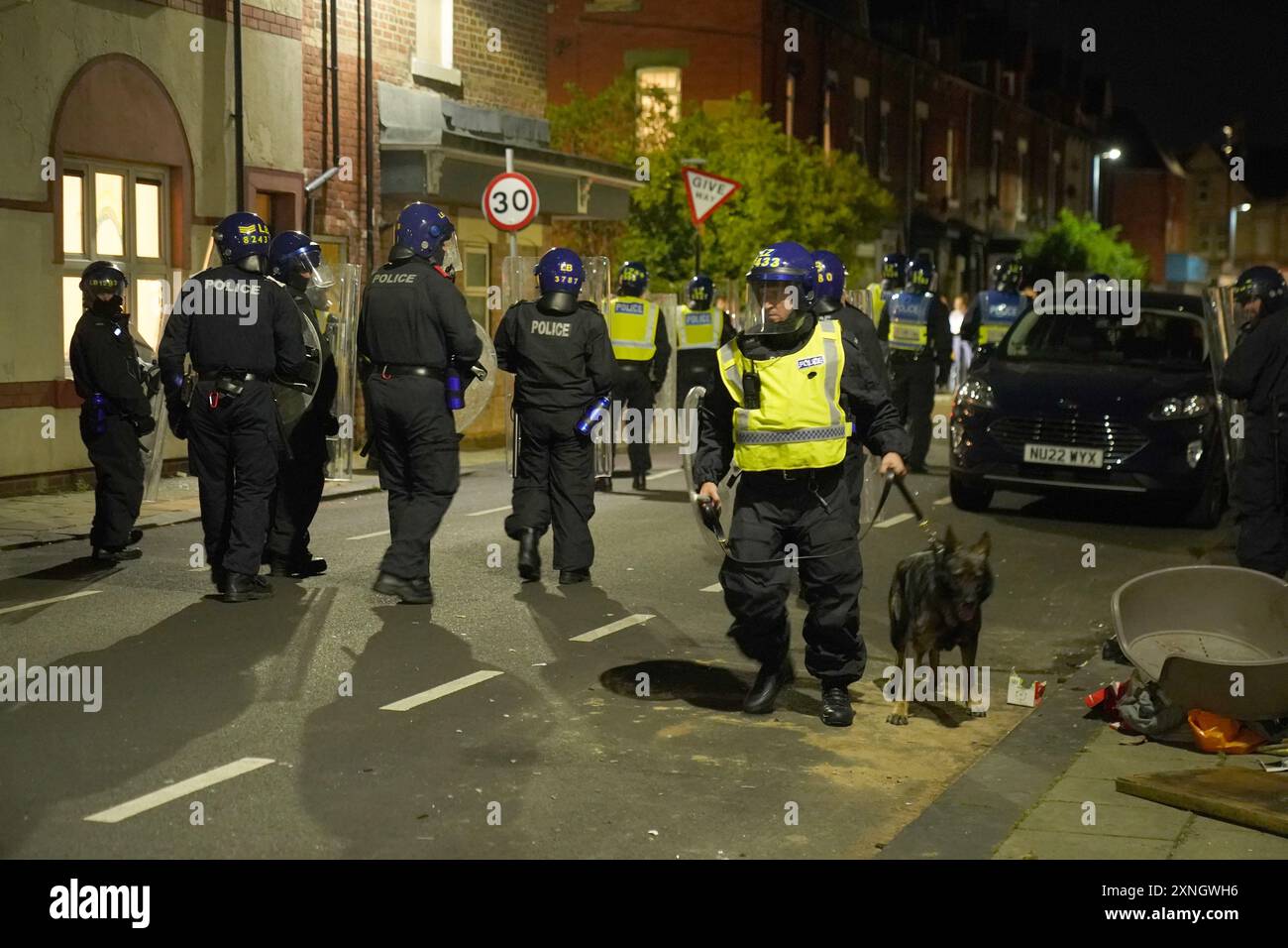 Police officers on the streets of Hartlepool following a violent ...