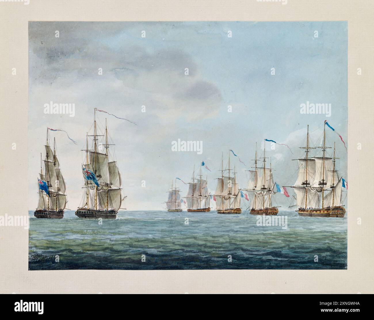 Naval watercolour drawings / by George Tobin 1790s. The Thetis and the ...