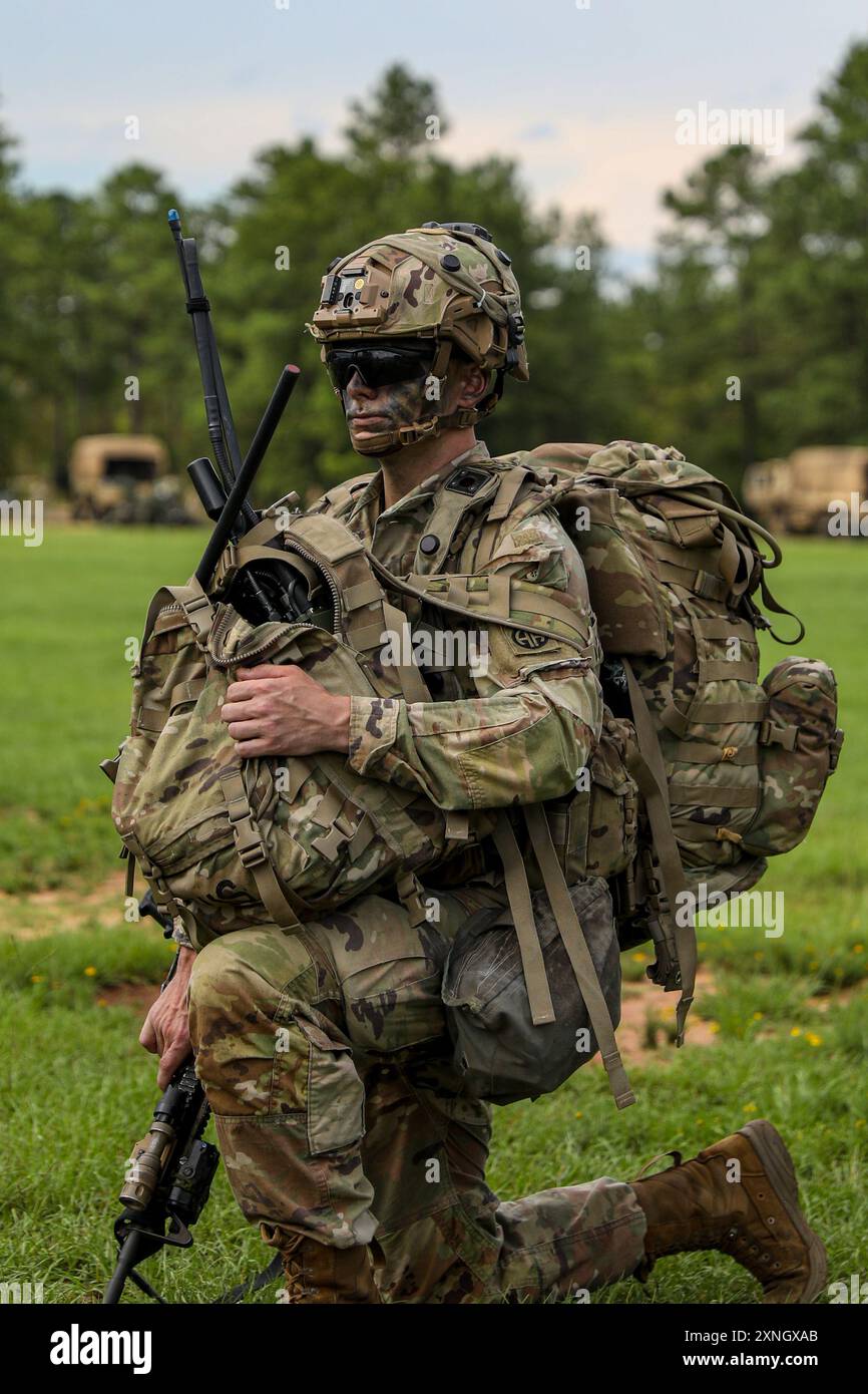 A Paratrooper assigned to 2nd Battalion, 505th Parachute Infantry ...