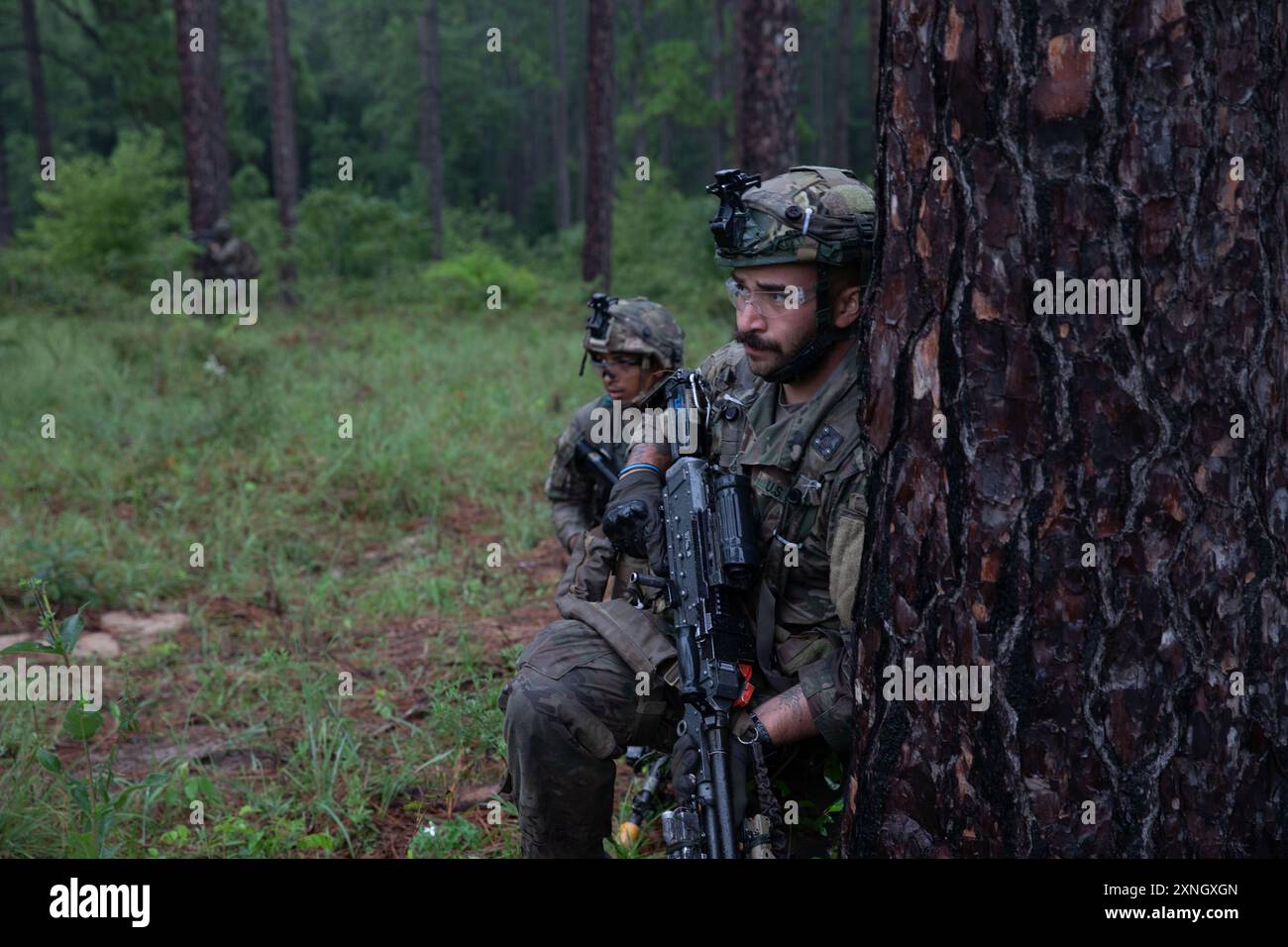 Two Soldiers from Task Force Guardian assault an objective during the ...