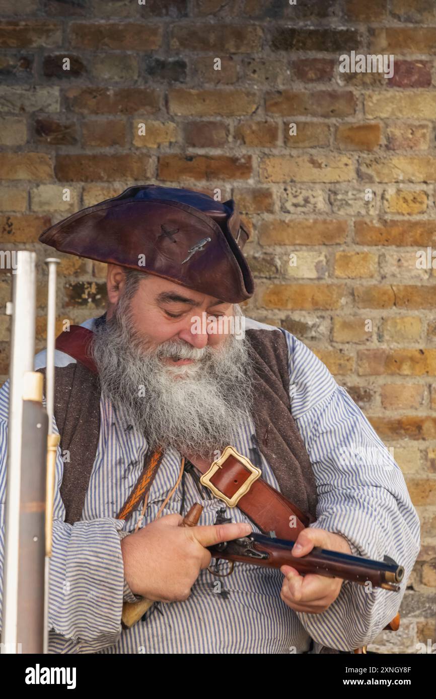 England, Kent, Faversham, The Annual Pirate Festival, Portrait of Male ...