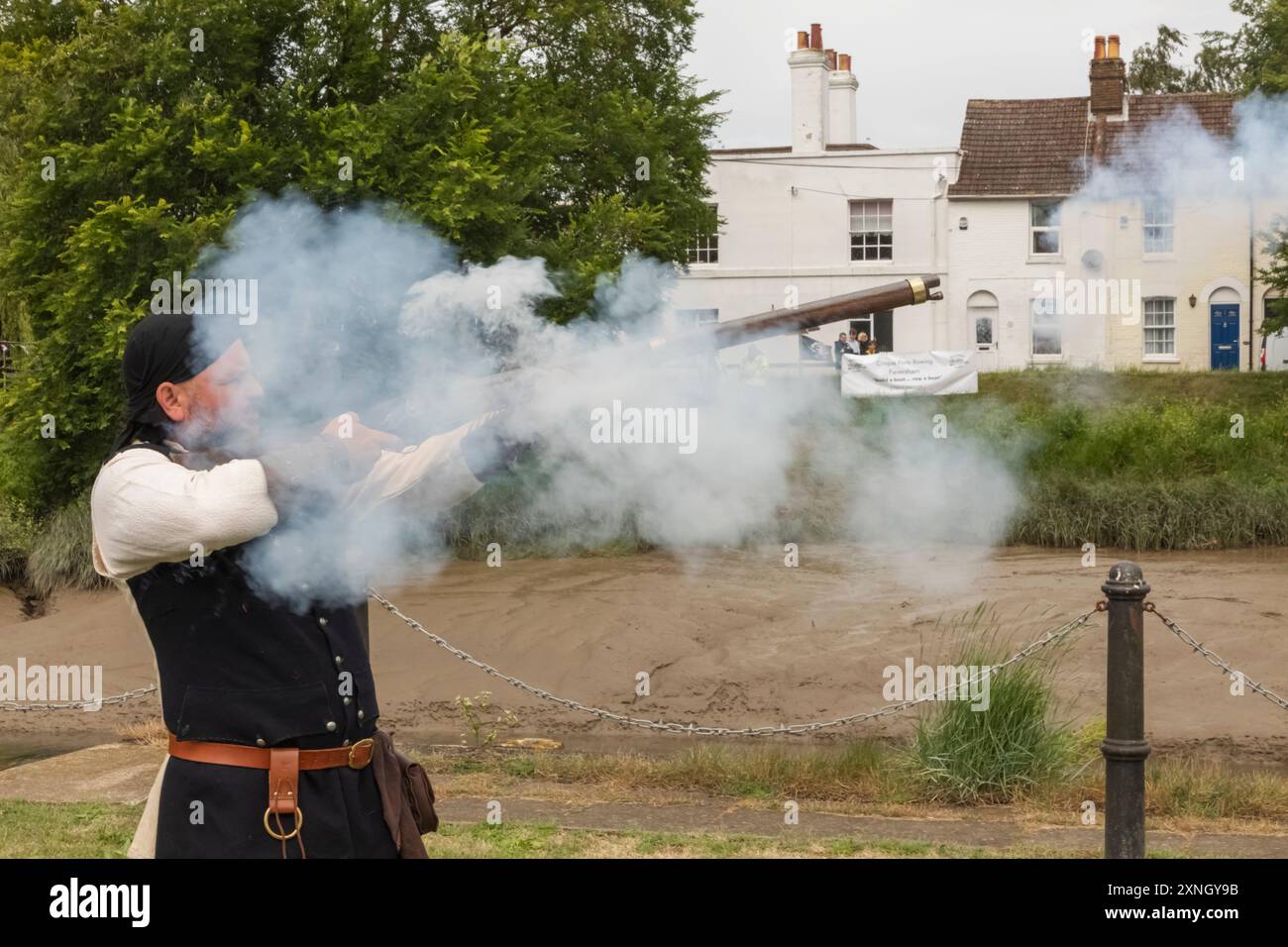 England, Kent, Faversham, The Annual Pirate Festival, Portrait of Male ...