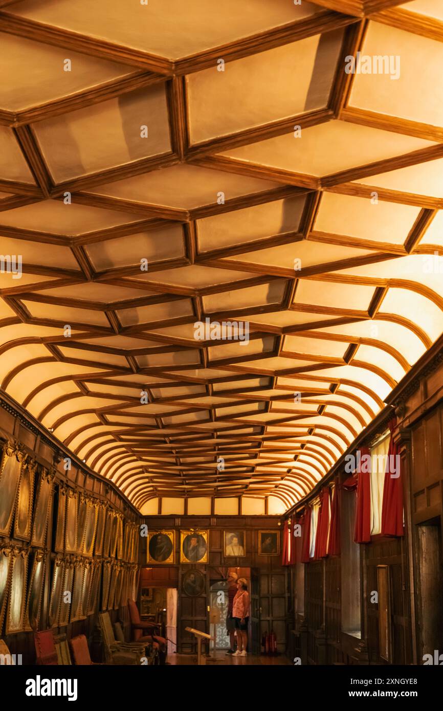 England, Kent, Sevenoaks, Knole House, The Brown Gallery displaying ...