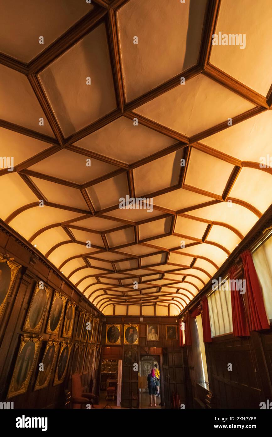 England, Kent, Sevenoaks, Knole House, The Brown Gallery displaying ...