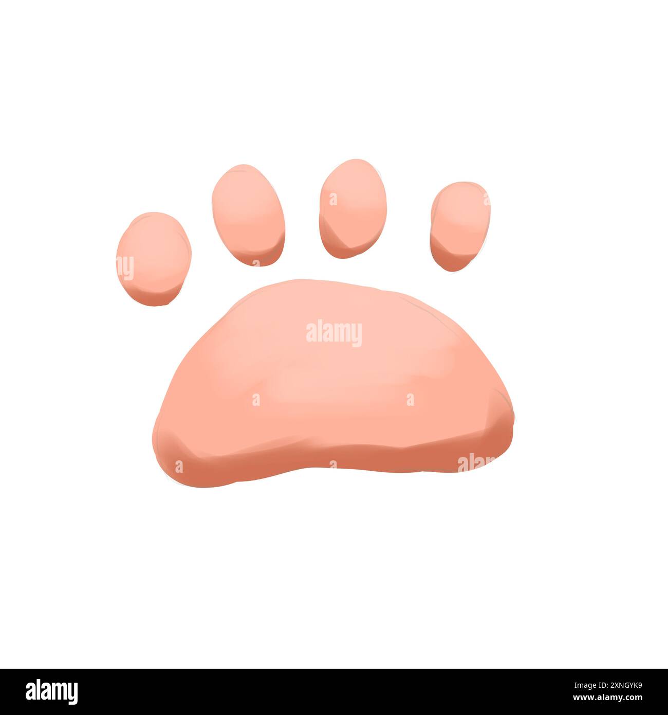 Cat paw pads, color illustration Stock Photo - Alamy