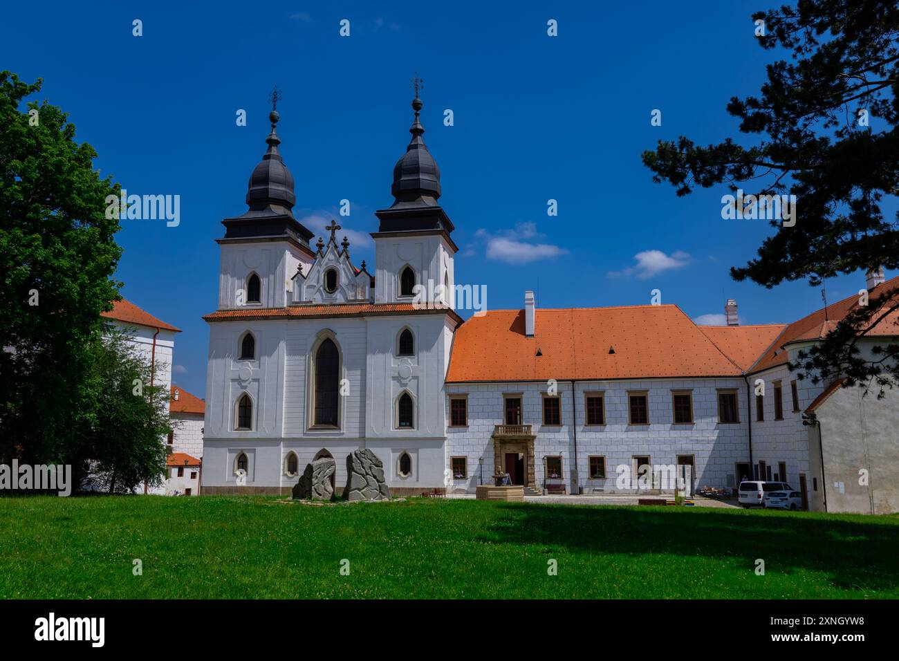 Trebic, Czech Republic. June 25, 2024. Basilica of St. Prokopius in ...
