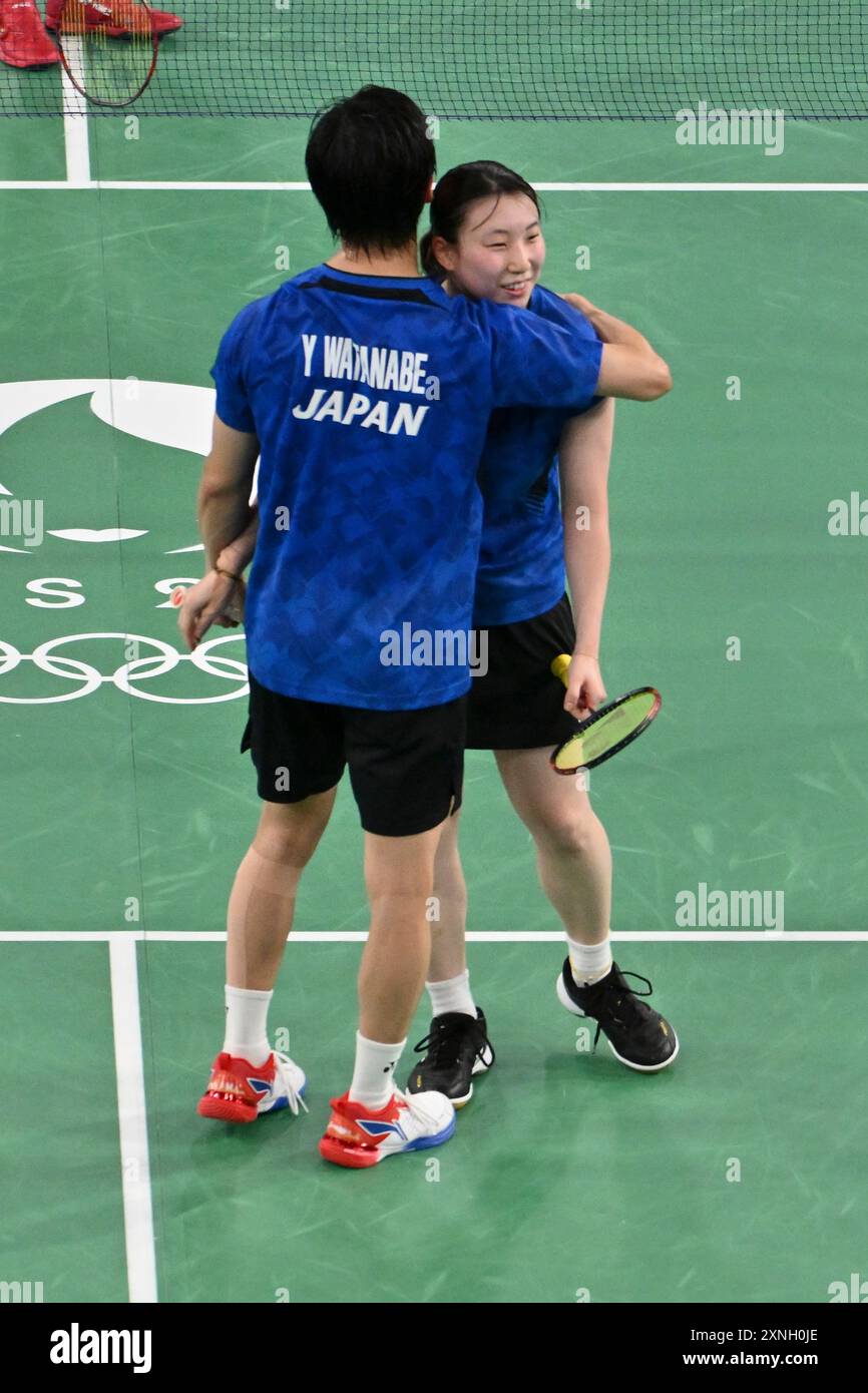 WATANABE Yuta, HIGASHINO Arisa (JPN) Badminton Mixed Doubles at La ...