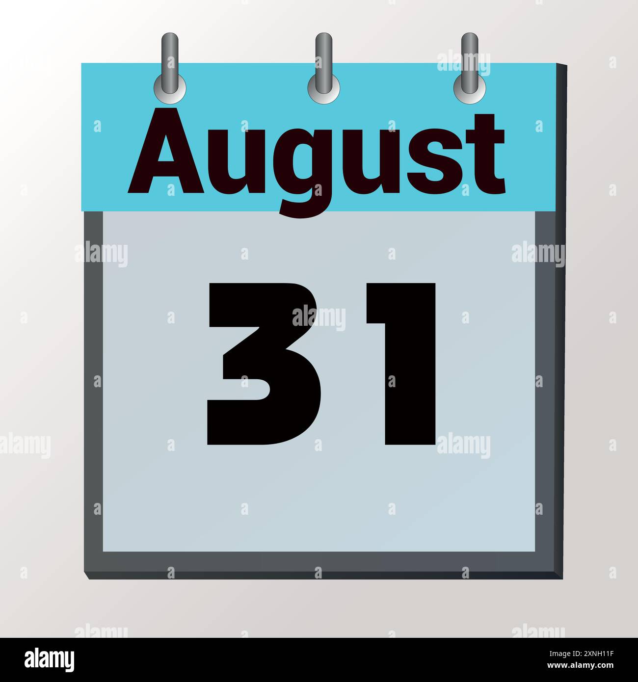 day on the calendar, vector image format, August 31 Stock Vector Image ...