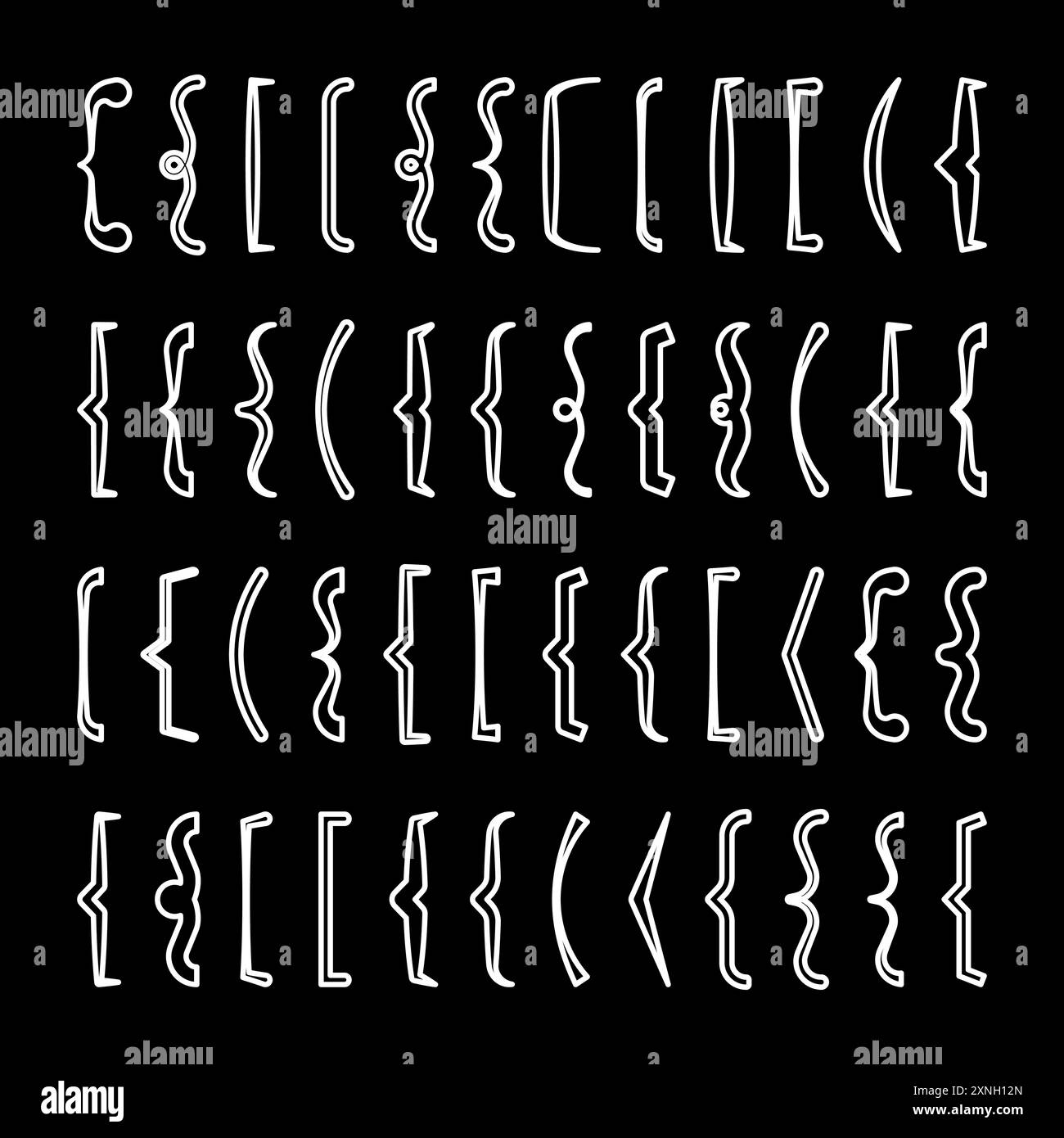 Text brackets collection, black quotation box. Curly, square and corner ...