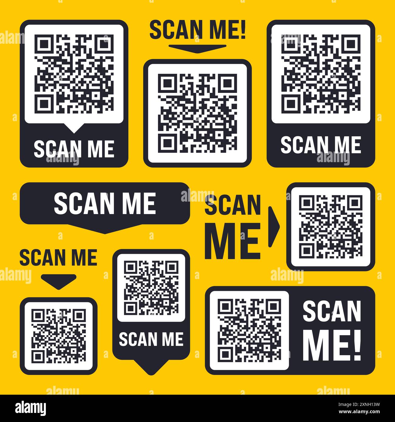 Scan me QR code sticker with text. Online payment. Special offer sale ...