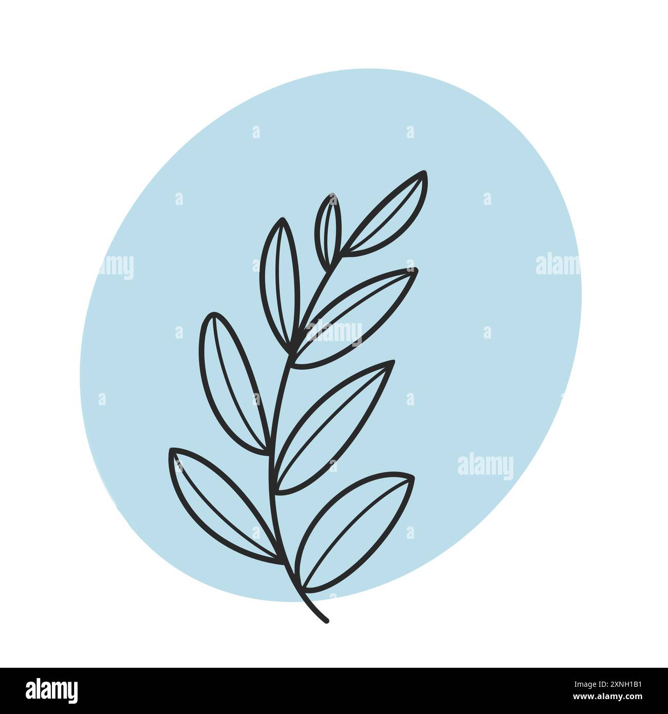 Flower logo line design Cut Out Stock Images & Pictures - Alamy