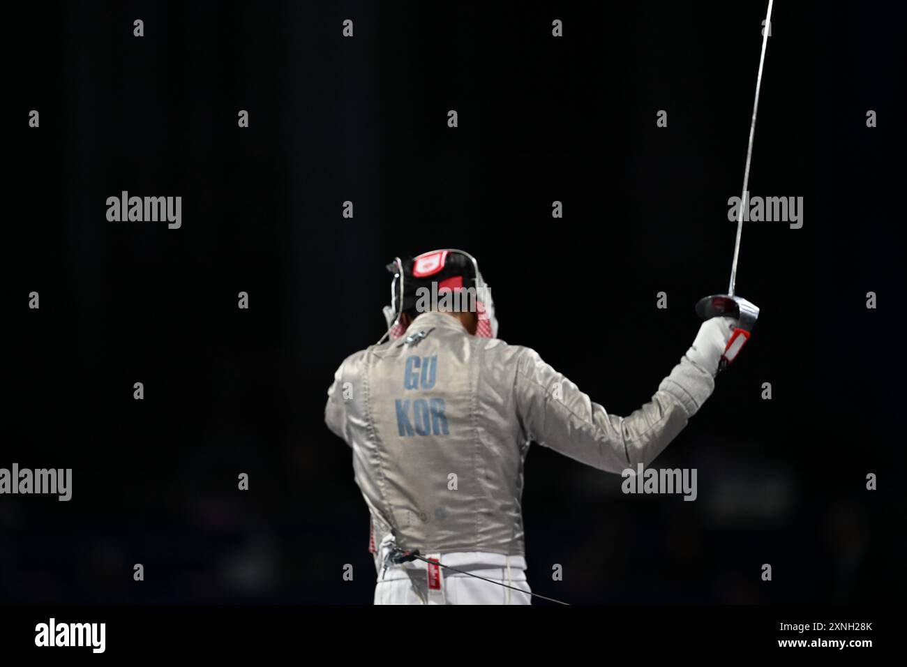 Paris - France, July 31, 2024, French fencing team, defeats Italian ...