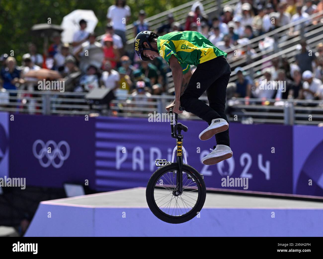 Paris-France, July 31, 2024, Paris Olympic Games, BMX-bike competition ...