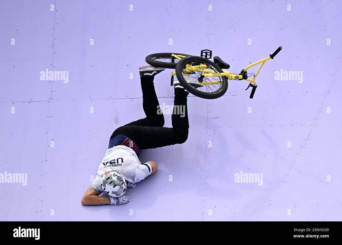 Paris-France, July 31, 2024, Paris Olympic Games, BMX-bike competition ...