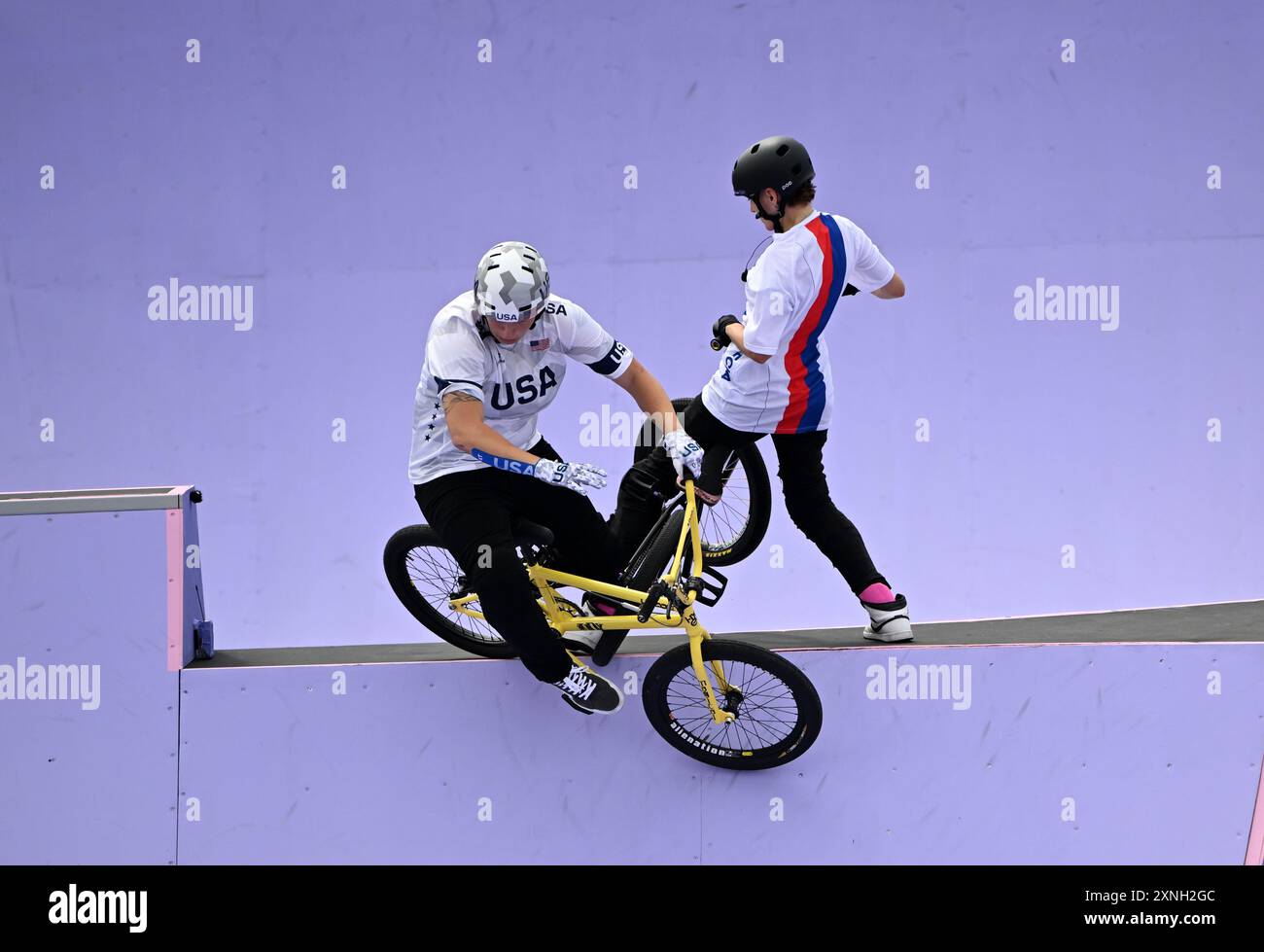 Paris-France, July 31, 2024, Paris Olympic Games, BMX-bike competition ...