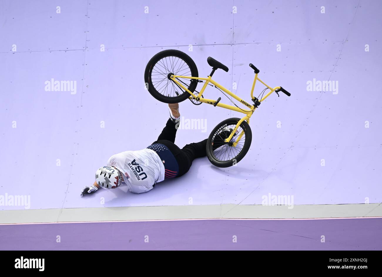 Paris-France, July 31, 2024, Paris Olympic Games, BMX-bike competition ...