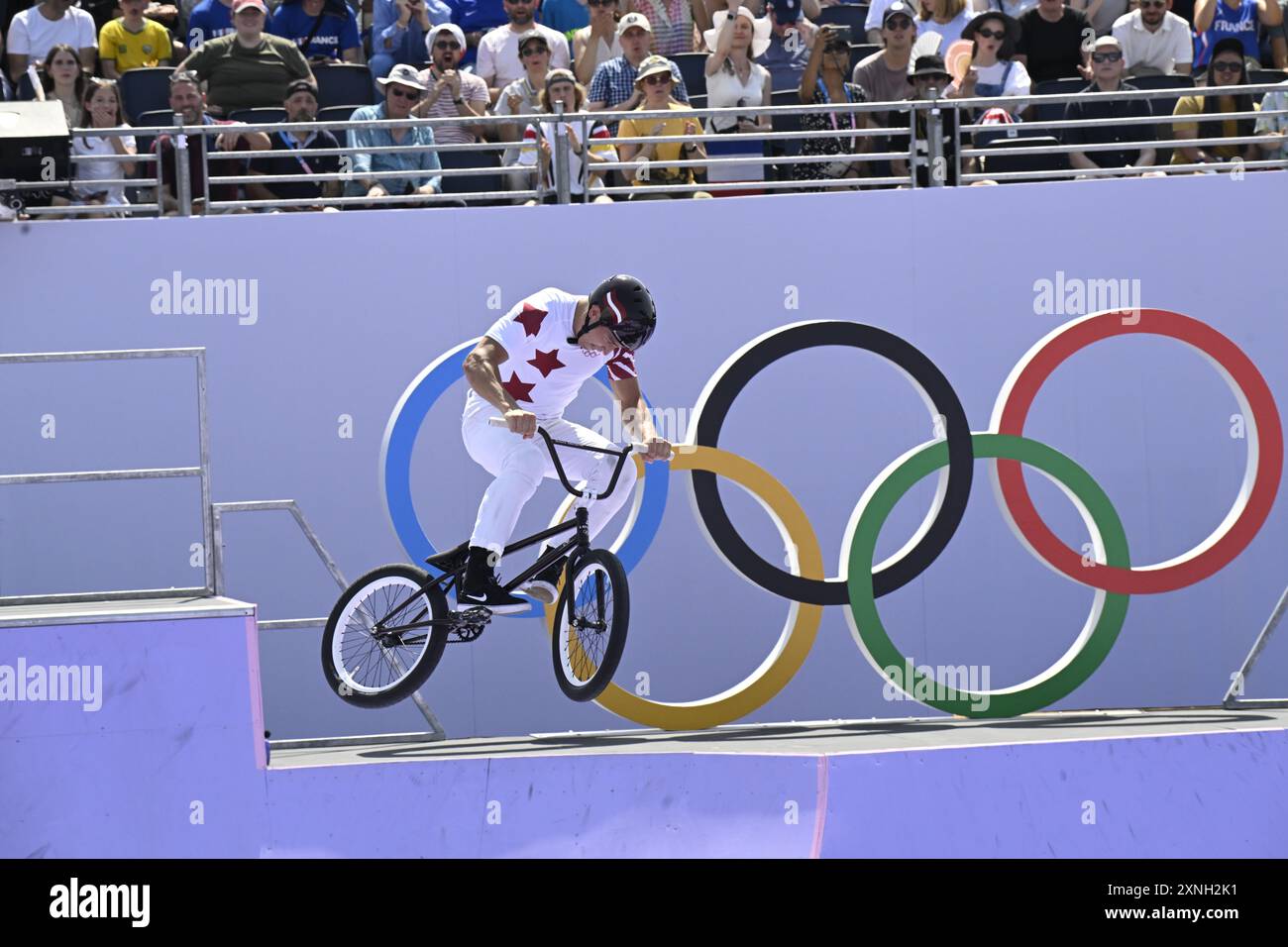 Paris-France, July 31, 2024, Paris Olympic Games, BMX-bike competition ...