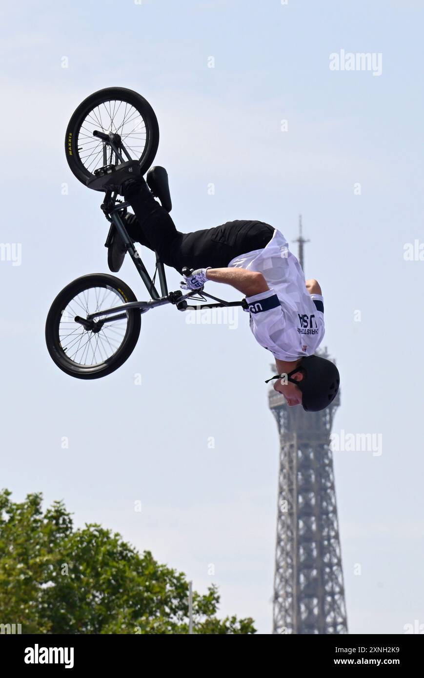 Paris-France, July 31, 2024, Paris Olympic Games, BMX-bike competition ...