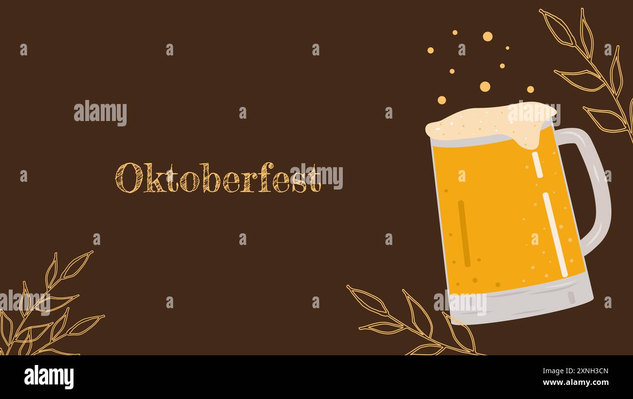 Oktoberfest annual beer festival in Germany banner. Popular cultural ...