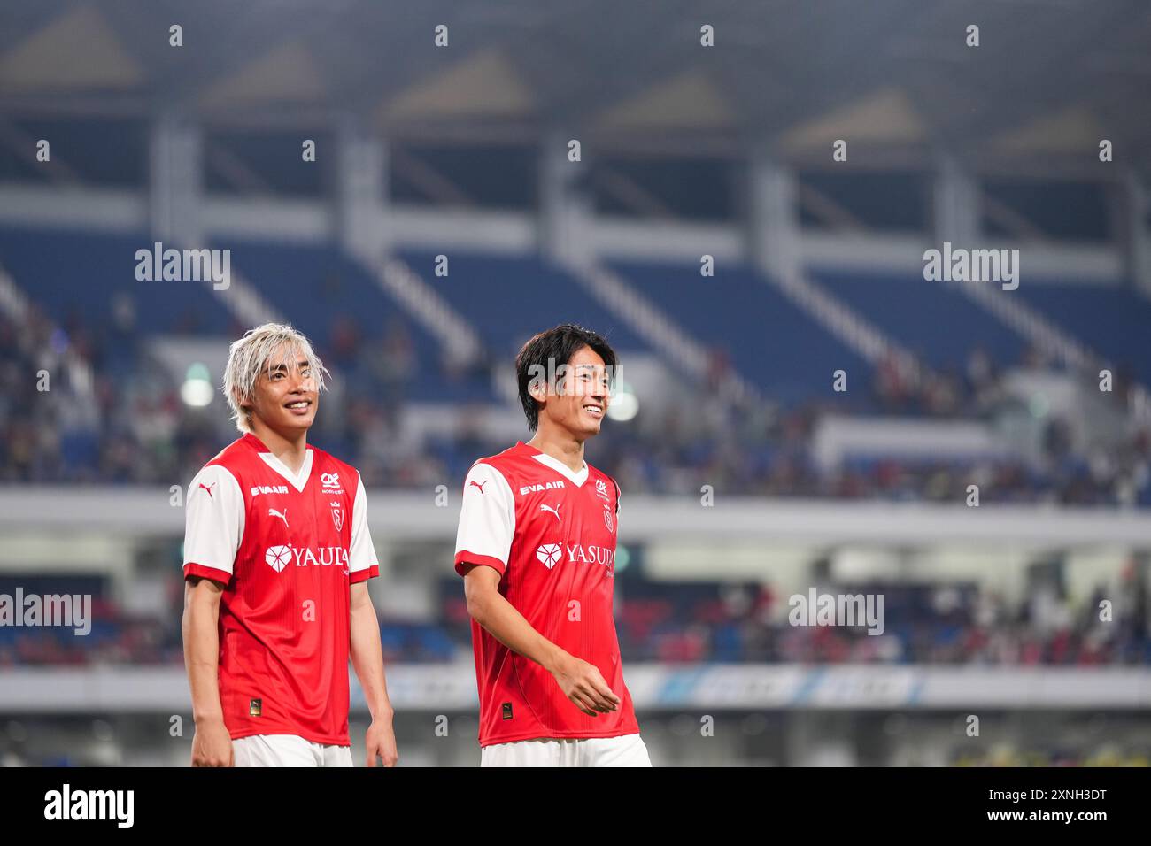 Machida Gion Stadium, Tokyo, Japan. 31st July, 2024. (L-R) Junya Ito, Keito Nakamura (Reims ...